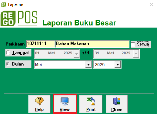 Laporan Buku Besar Pada Aplikasi Restoran REGORESTO - Help Pesanan.id